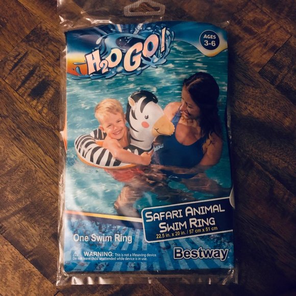 Swim | 31 Nwt Zebra Animal Inflatable Swim Ring | Poshmark